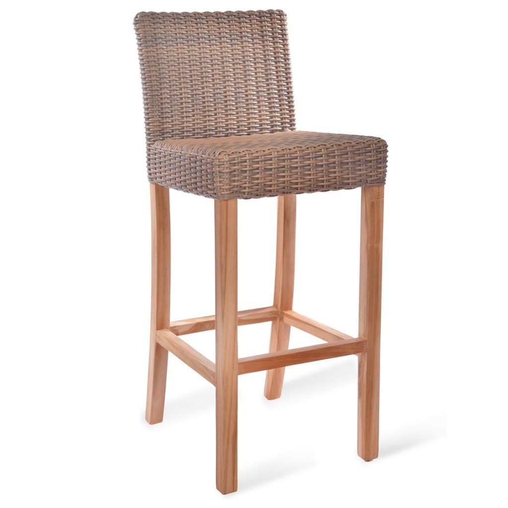 Rattan Teak Indoor Outdoor Bar Stool | Fizzy Fox Ripley