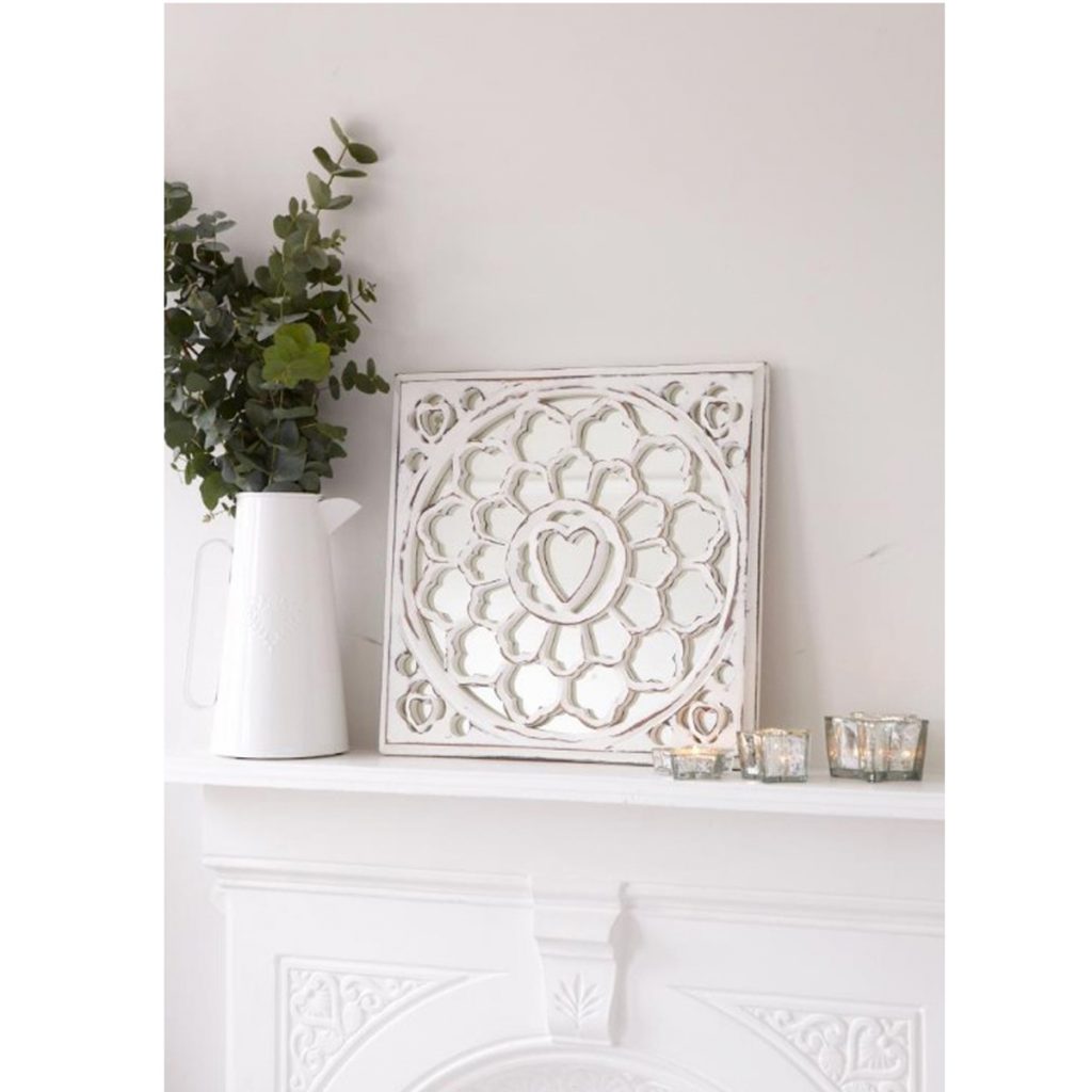 Heart White Wooden Square Wall Panel | Fizzy Fox Ripley