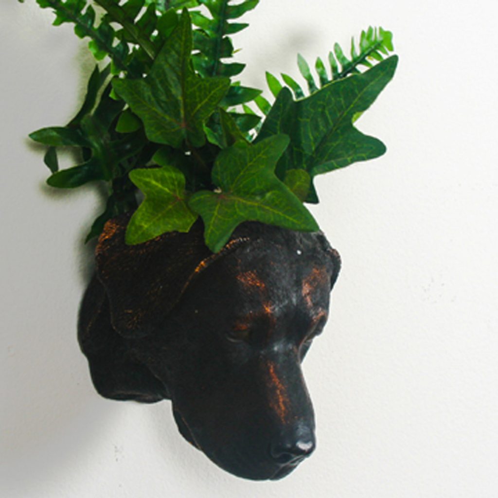 Black Brown Labrador Dog Wall Planter | Fizzy Fox Ripley